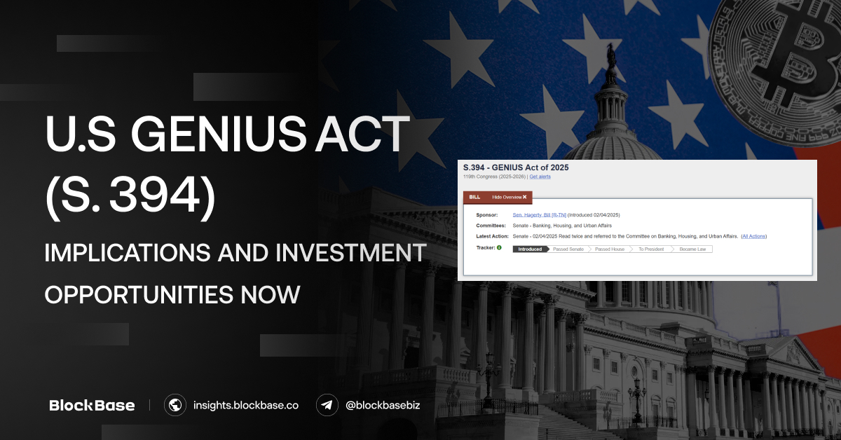 U.S GENIUS Act (S. 394) – Implications and Investment Opportunities Now